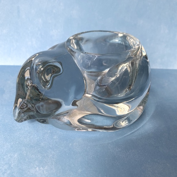 Indiana Glass | Accents | Vintage Indiana Glass Cat Votive Holder ...